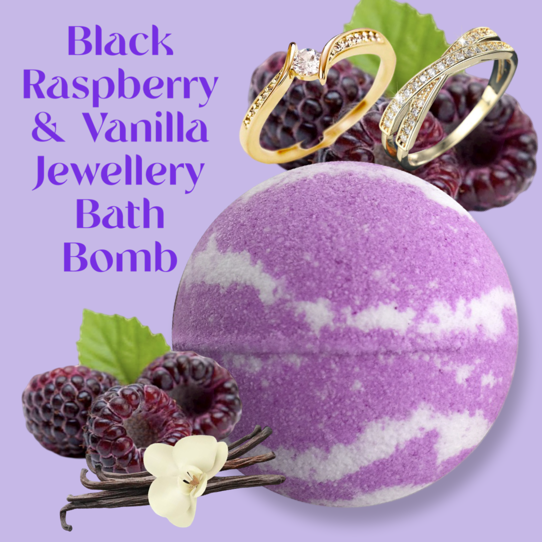 Black Raspberry + Vanilla Jewellery Bath bomb – Burning Bliss